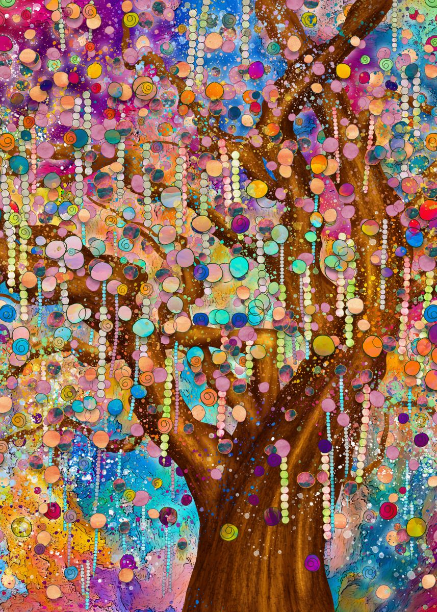 'Happiness Tree' Poster by Lioudmila Perry | Displate