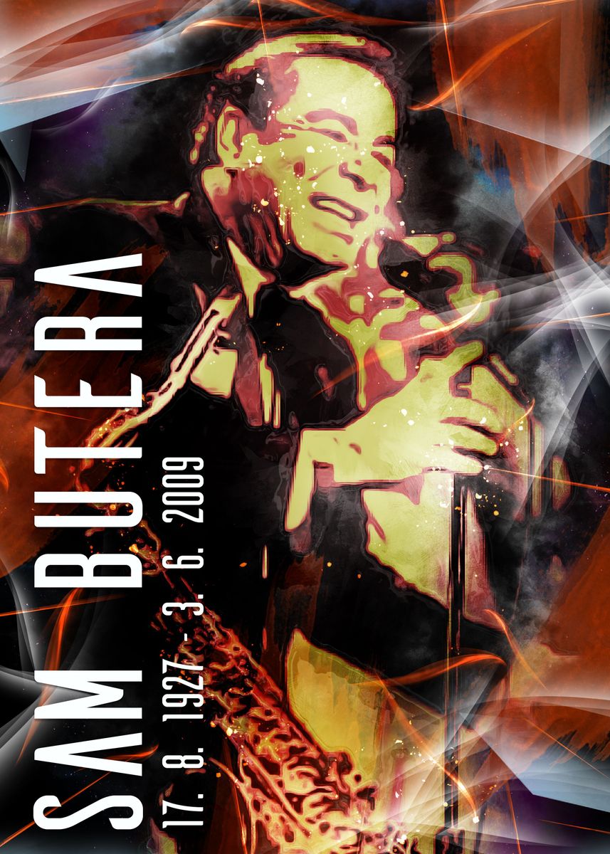 'Sam Butera' Poster, picture, metal print, paint by Petra Rommelfanger ...