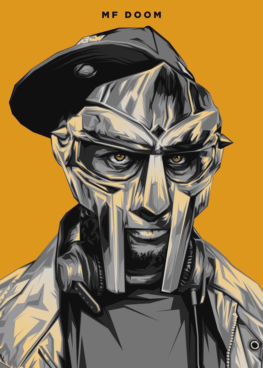 'MF Doom Music Rapper' Poster, picture, metal print, paint by Lucky ...