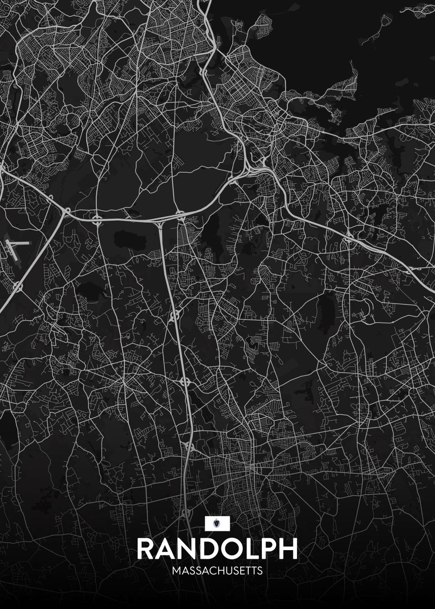 'Randolph MA' Poster, picture, metal print, paint by IMR Designs | Displate