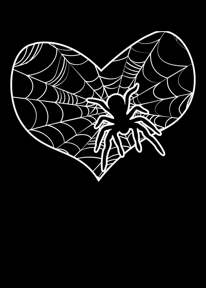 'Spider Web' Poster, picture, metal print, paint by NAO | Displate