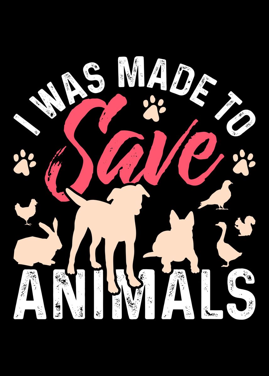 'Animal Rescue Foster' Poster, picture, metal print, paint by Christian ...