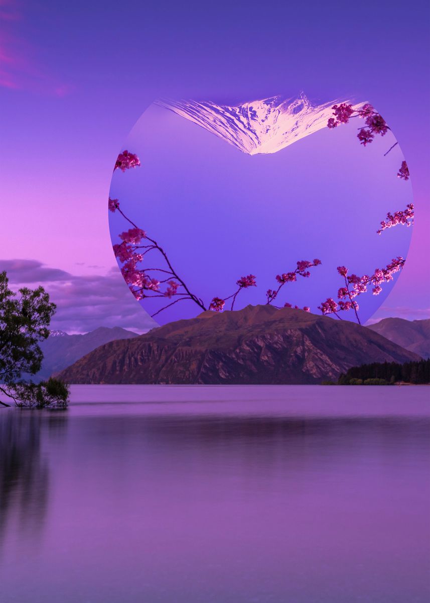 'Purple Mountains' Poster, picture, metal print, paint by Sid Wagenfeld ...