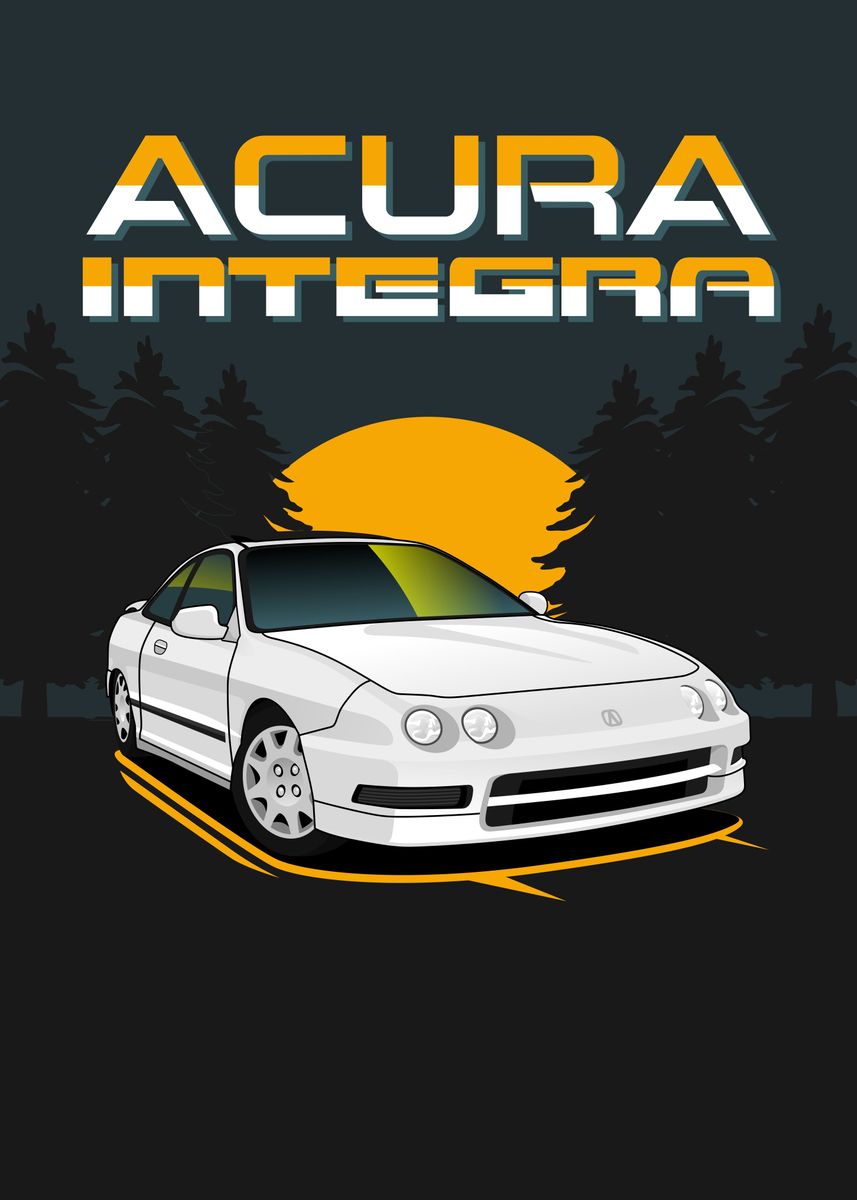 'Acura Integra ' Poster, picture, metal print, paint by Masje Studio ...