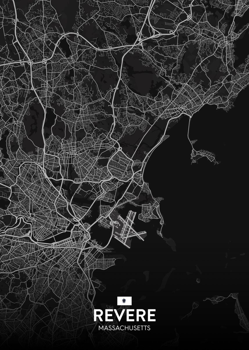 'Revere MA' Poster, picture, metal print, paint by IMR Designs | Displate