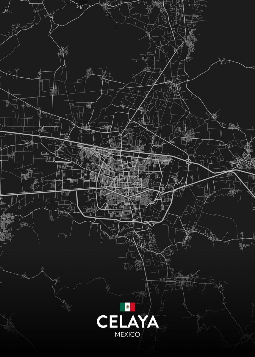 'Celaya MX' Poster, picture, metal print, paint by IMR Designs | Displate