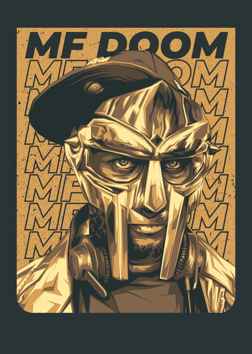 'MF Doom Music Rapper' Poster, picture, metal print, paint by Lucky ...