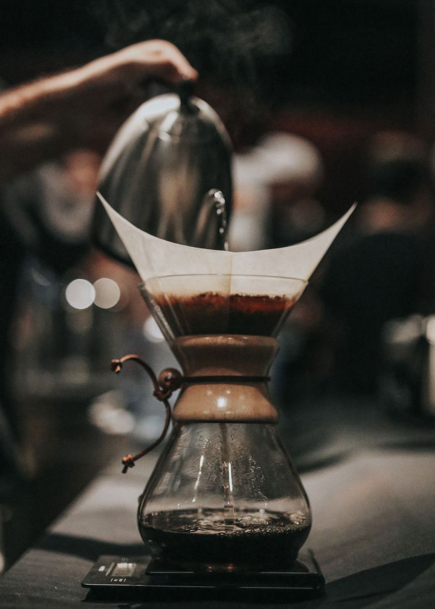 'V60 process' Poster, picture, metal print, paint by Photomu | Displate