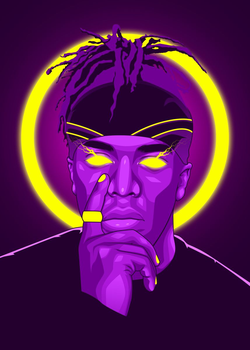 'KSI Neon' Poster, picture, metal print, paint by Colorize Studio ...