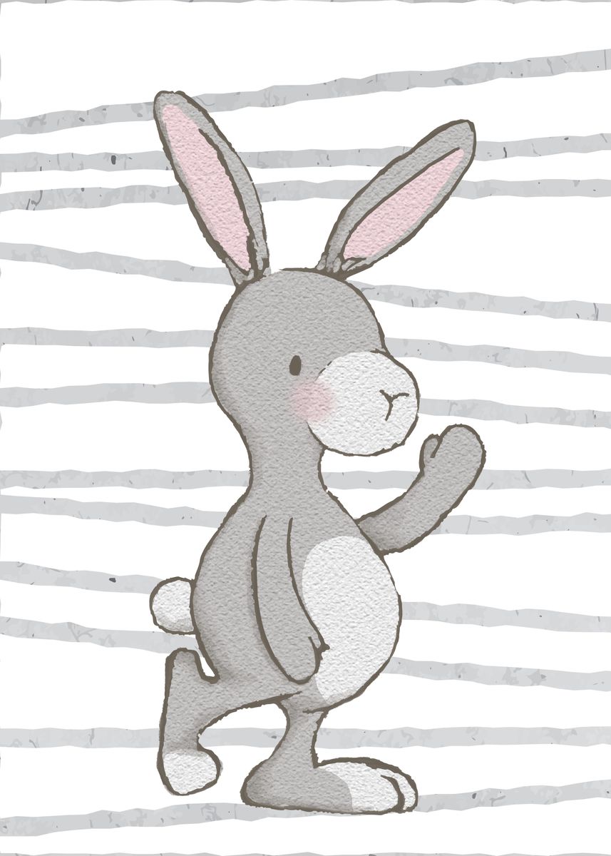 'Little Rabbit funny Kids' Poster by KalliDesignShop | Displate