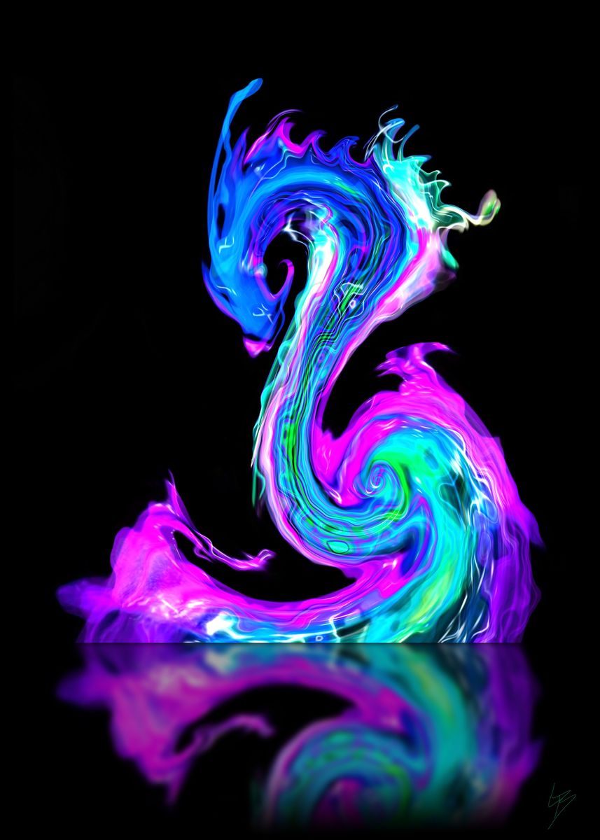 'The See Serpent' Poster, picture, metal print, paint by LeroyBinks ...