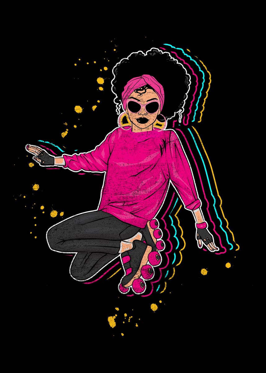 'Skate Inline Rollerblading' Poster by LeSheer Displate | Displate