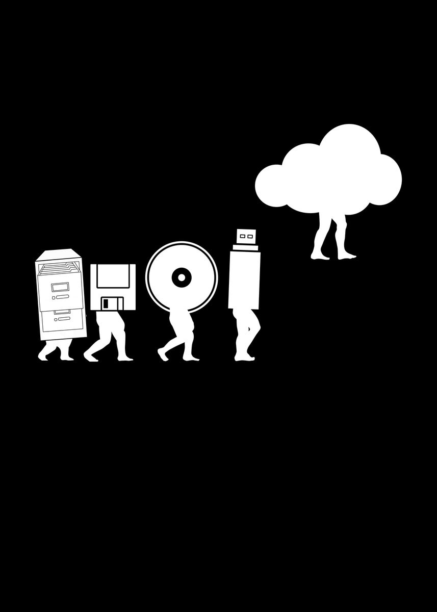 'Data Storage Coding Cloud' Poster, picture, metal print, paint by ...