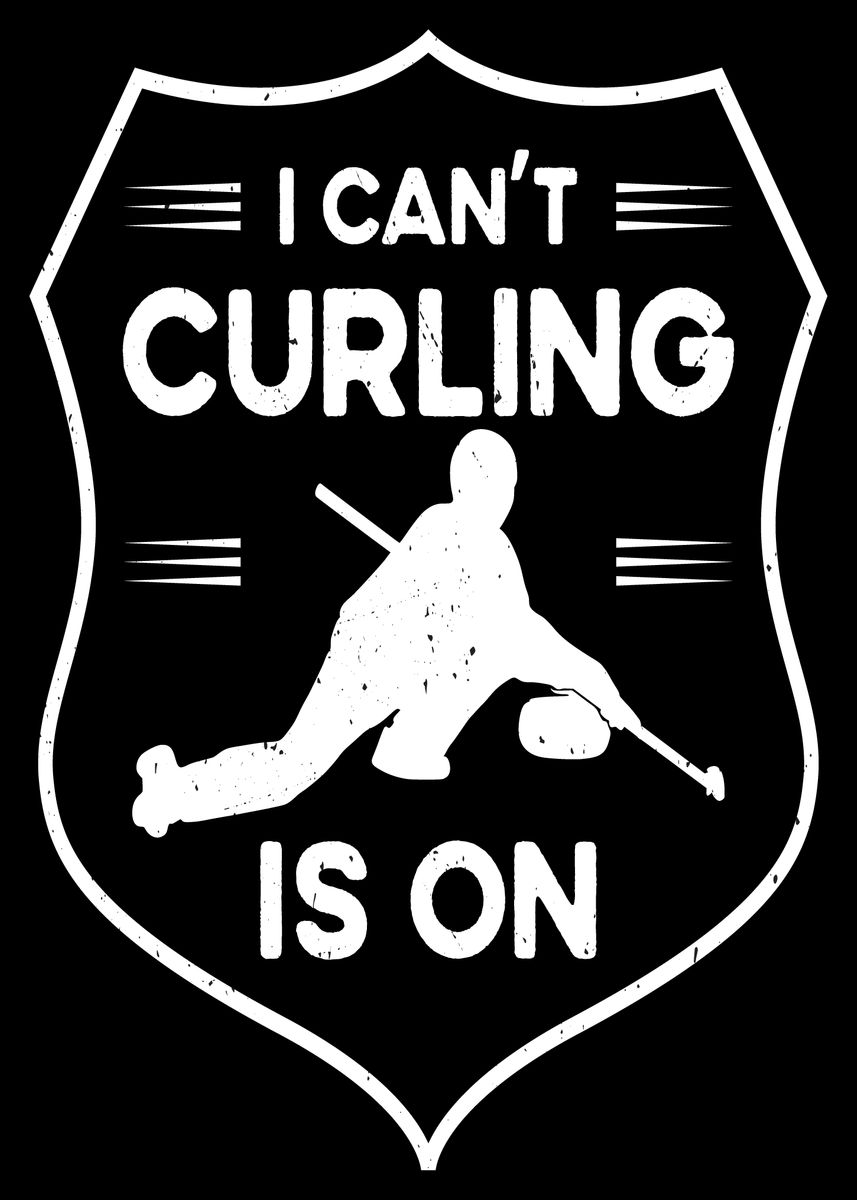 'Curling stick sports' Poster, picture, metal print, paint by ...