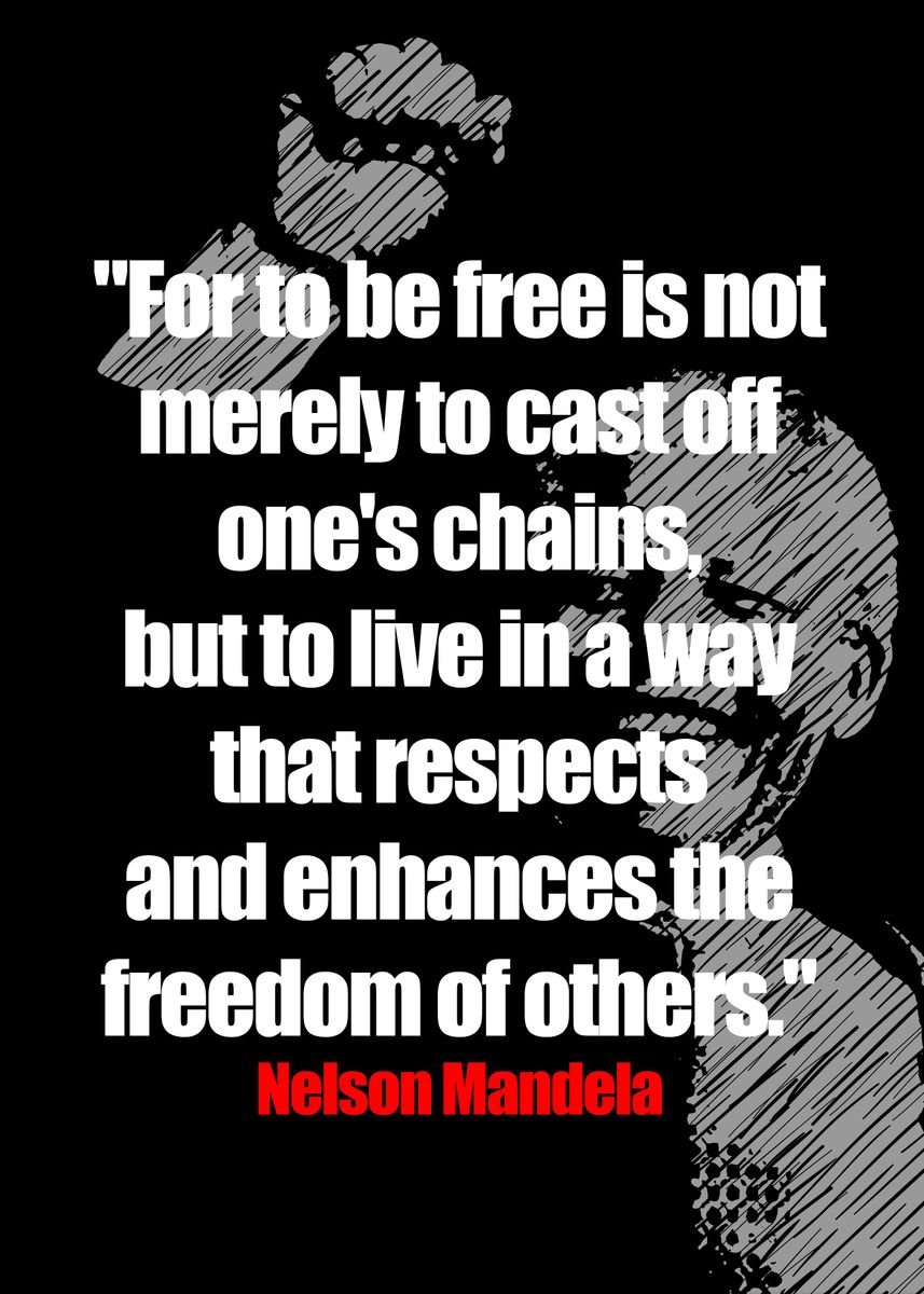 'Nelson Mandela Quotes' Poster, picture, metal print, paint by Faqih ...