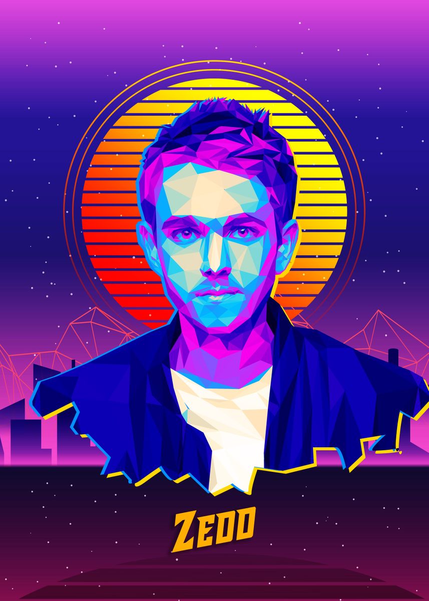 'zedd' Poster, picture, metal print, paint by Lowpoly Posters | Displate