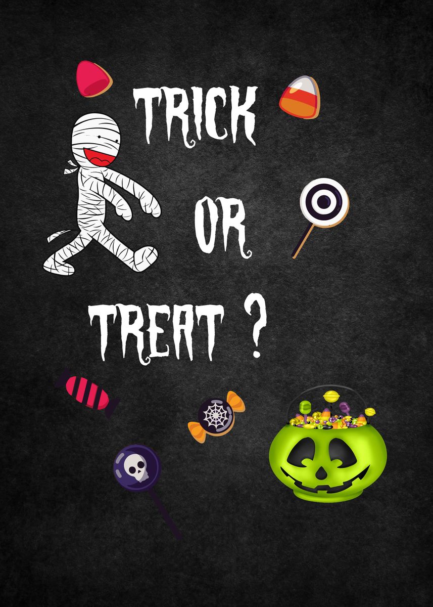 '42 Halloween candy 42' Poster by Gloria Grant | Displate