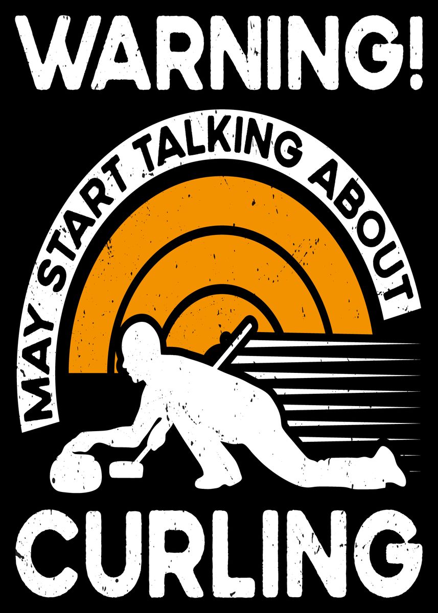 'Curling stick sports' Poster by Bombdesign | Displate