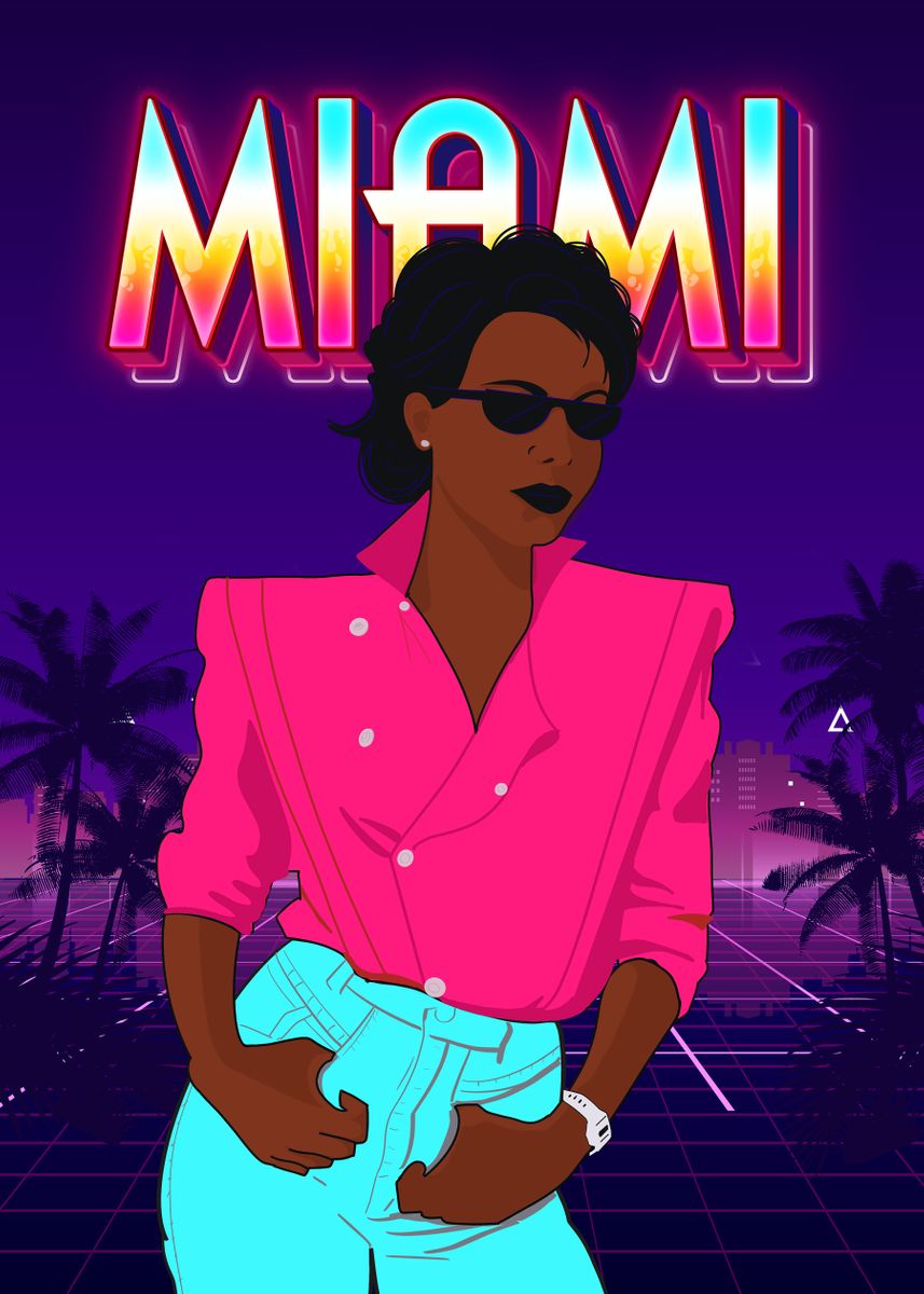 '80s Retro' Poster, picture, metal print, paint by Caravan Studio ...