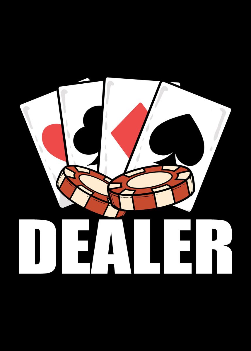 'Casino Dealer' Poster, picture, metal print, paint by FunnyGifts ...