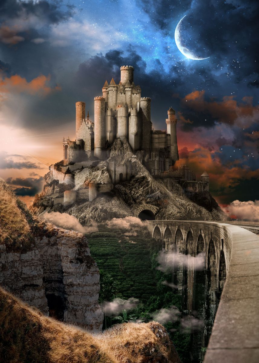 'The Medieval Castle' Poster, picture, metal print, paint by Damir ...