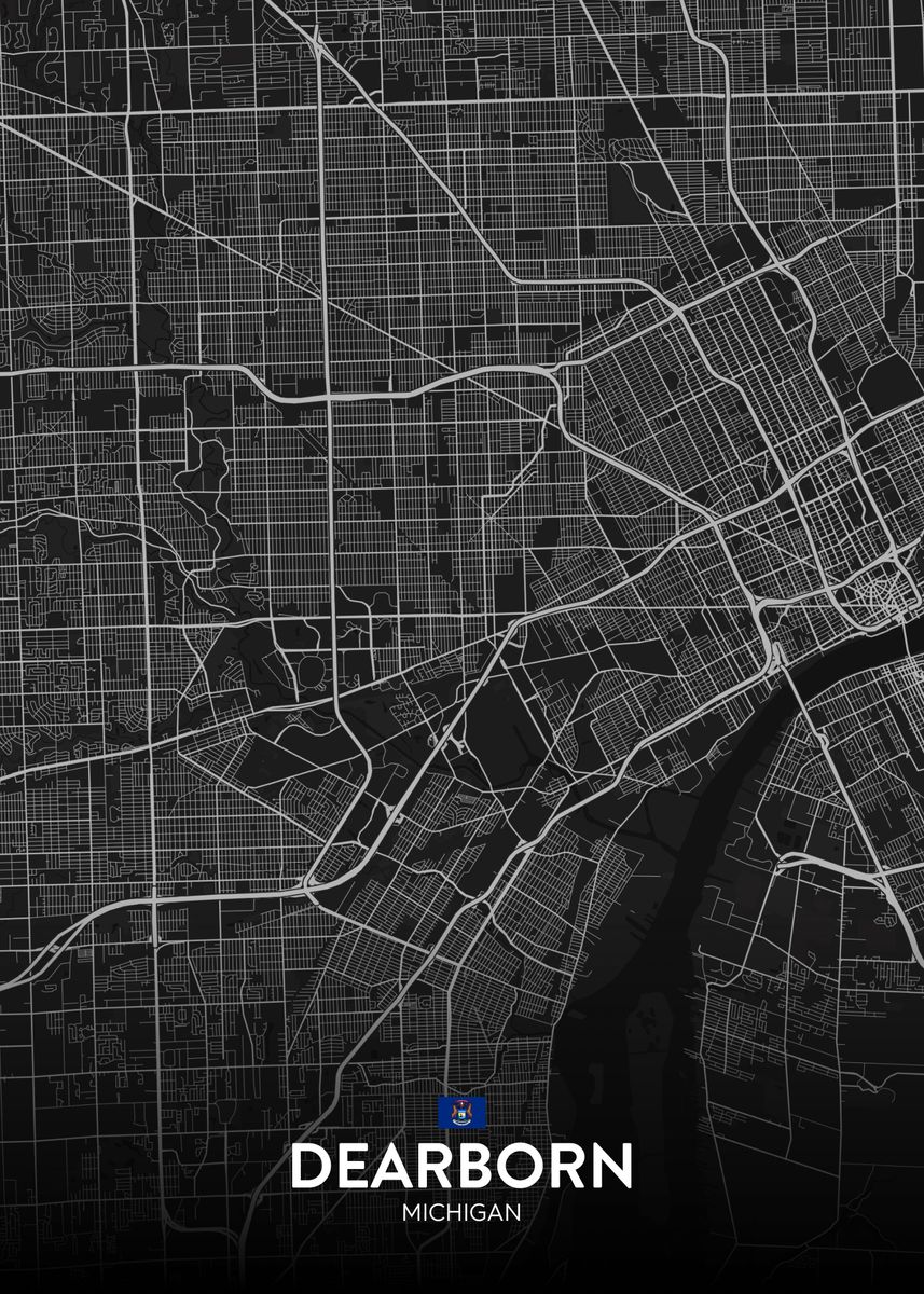 'Dearborn MI' Poster, picture, metal print, paint by IMR Designs | Displate