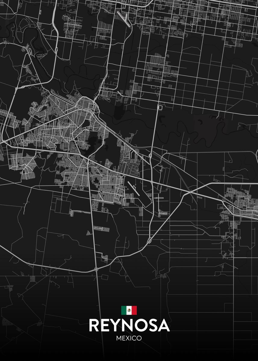 'Reynosa MX' Poster, picture, metal print, paint by IMR Designs | Displate