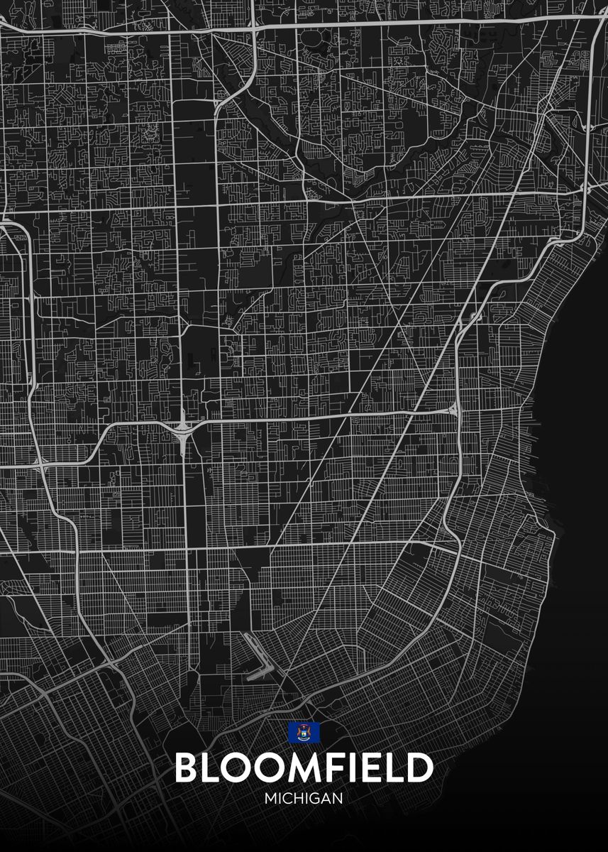 'Bloomfield MI' Poster, picture, metal print, paint by IMR Designs ...