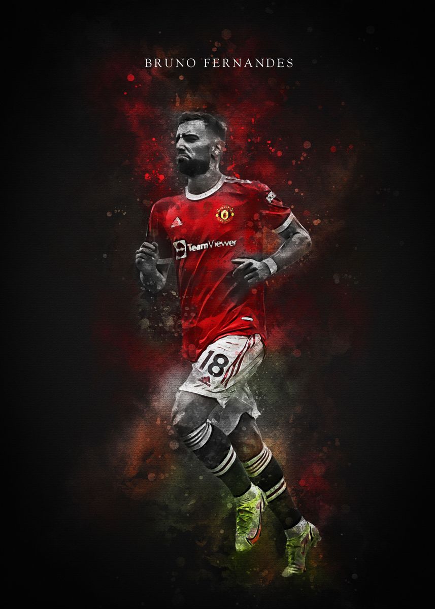 'bruno fernandes ' Poster, picture, metal print, paint by DUKE STUDIO ...