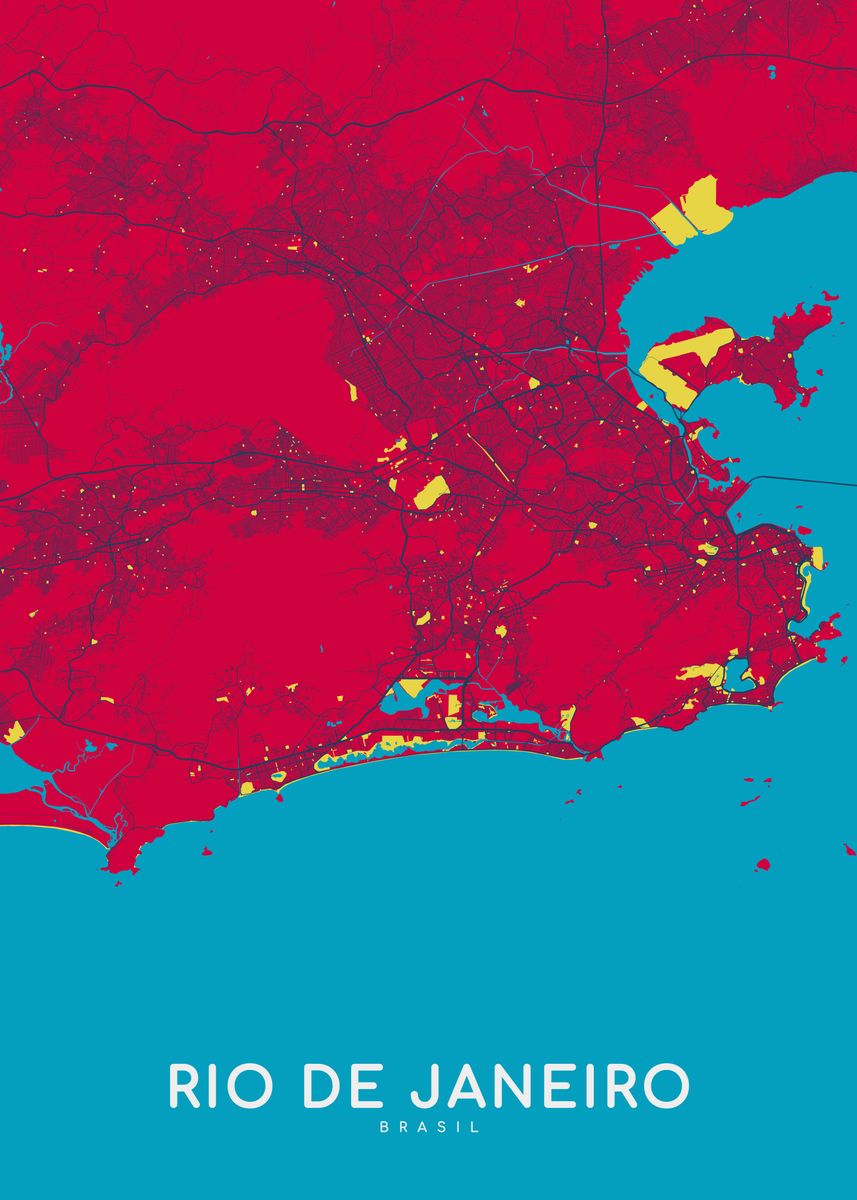 'Rio de Janeiro' Poster by mapsies | Displate