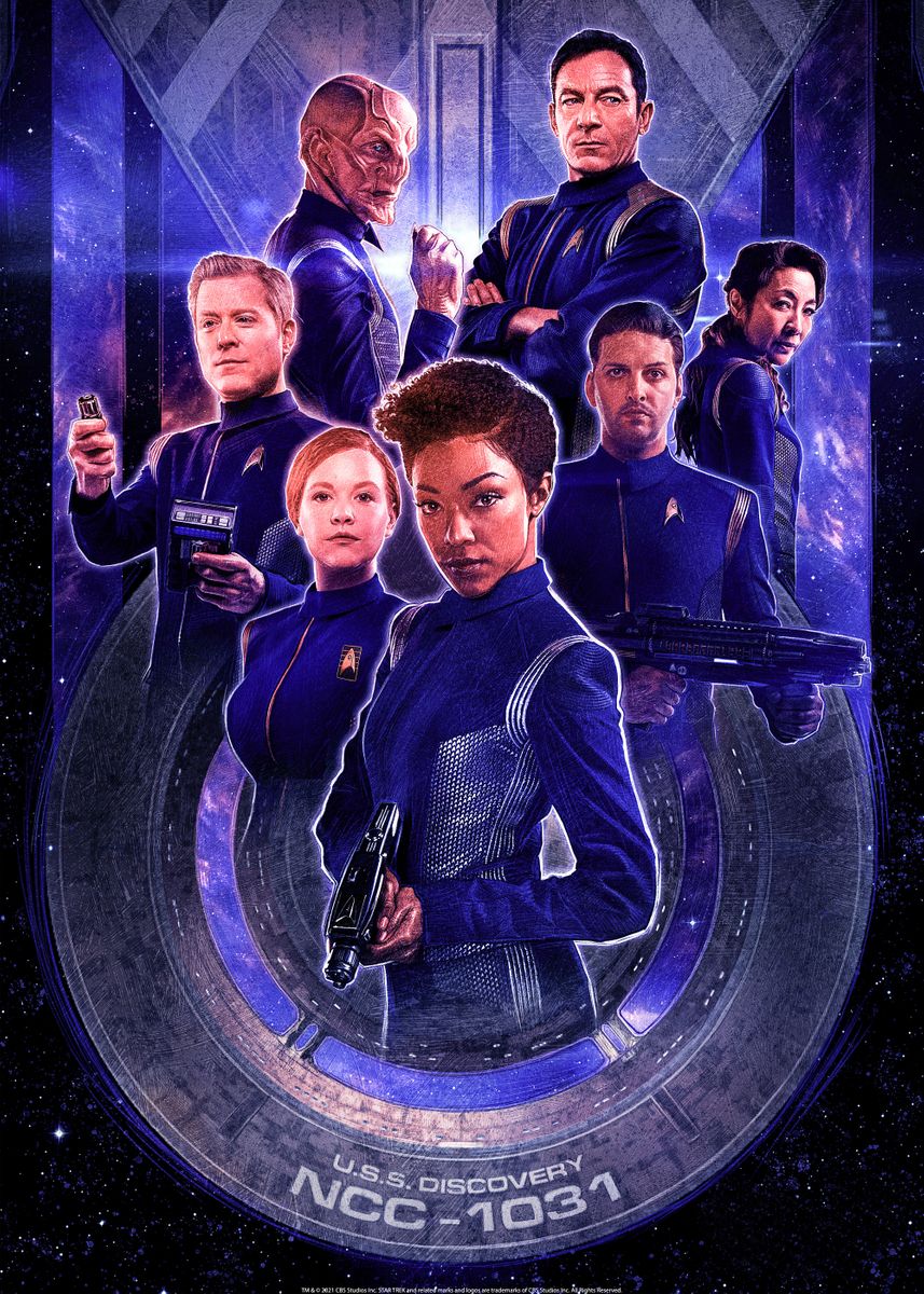 'Discovery Crew' Poster, picture, metal print, paint by Star Trek ...