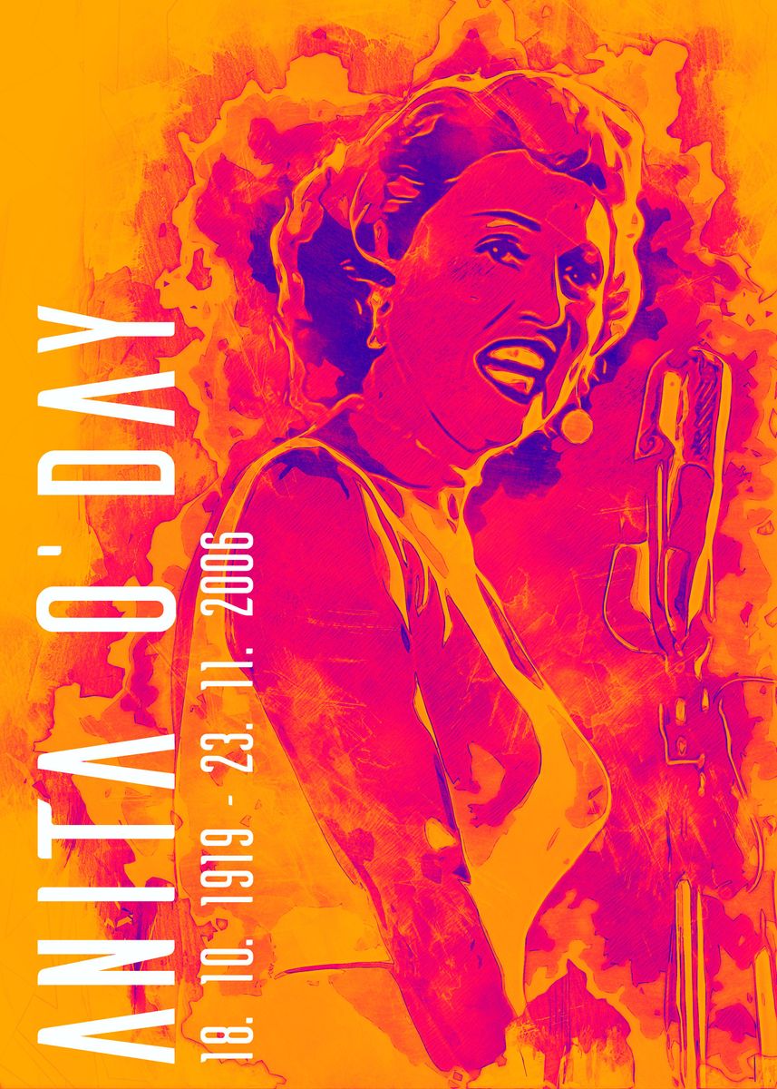 'Anita ODay' Poster, picture, metal print, paint by Petra Rommelfanger ...