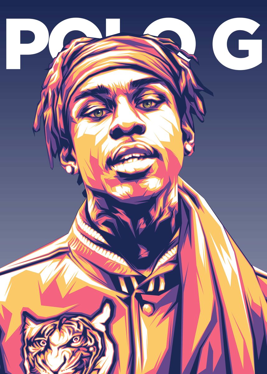 'Polo G Music Rapper' Poster, picture, metal print, paint by Lucky ...