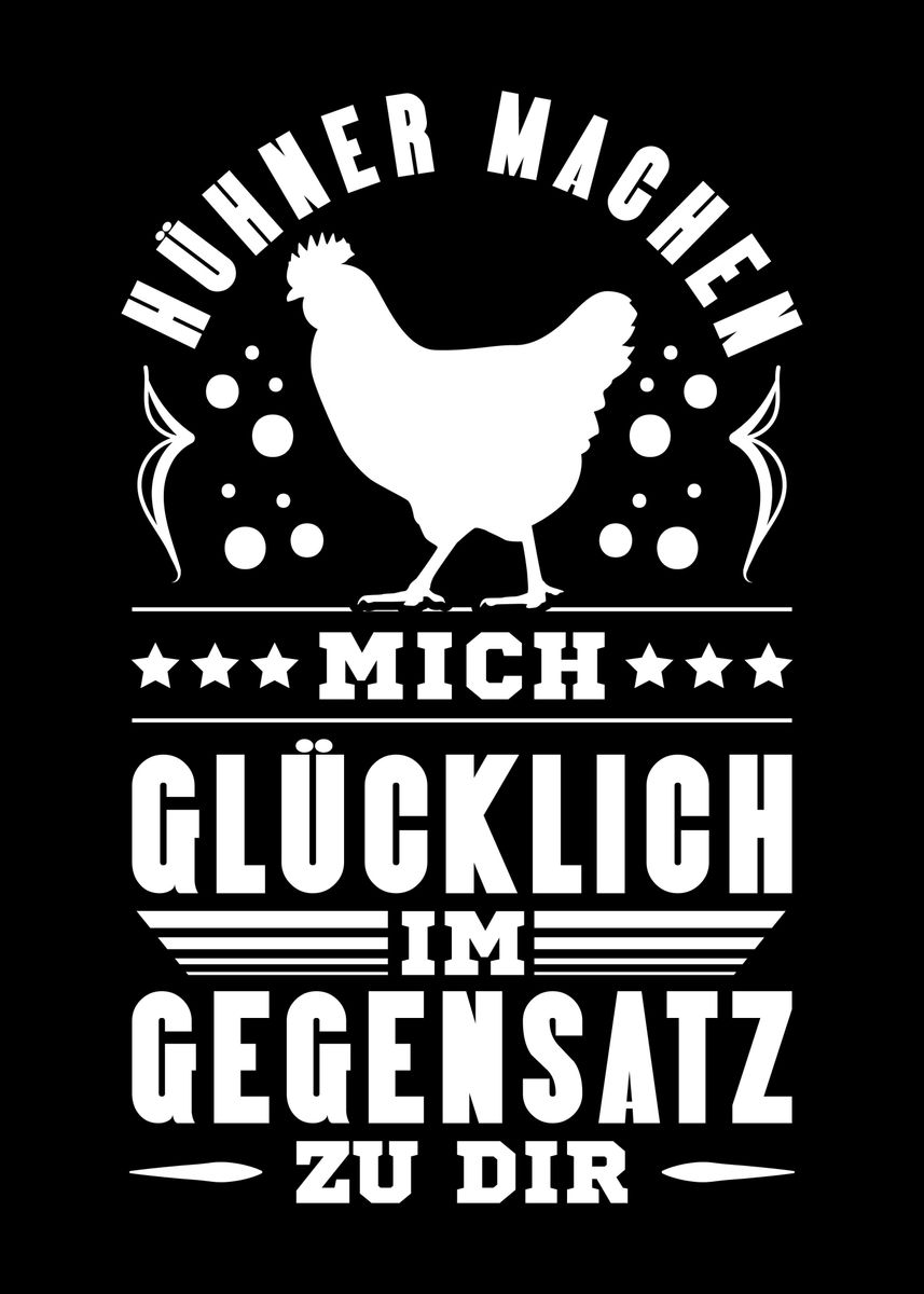 'Chicken Hen German' Poster, picture, metal print, paint by Sebastian ...