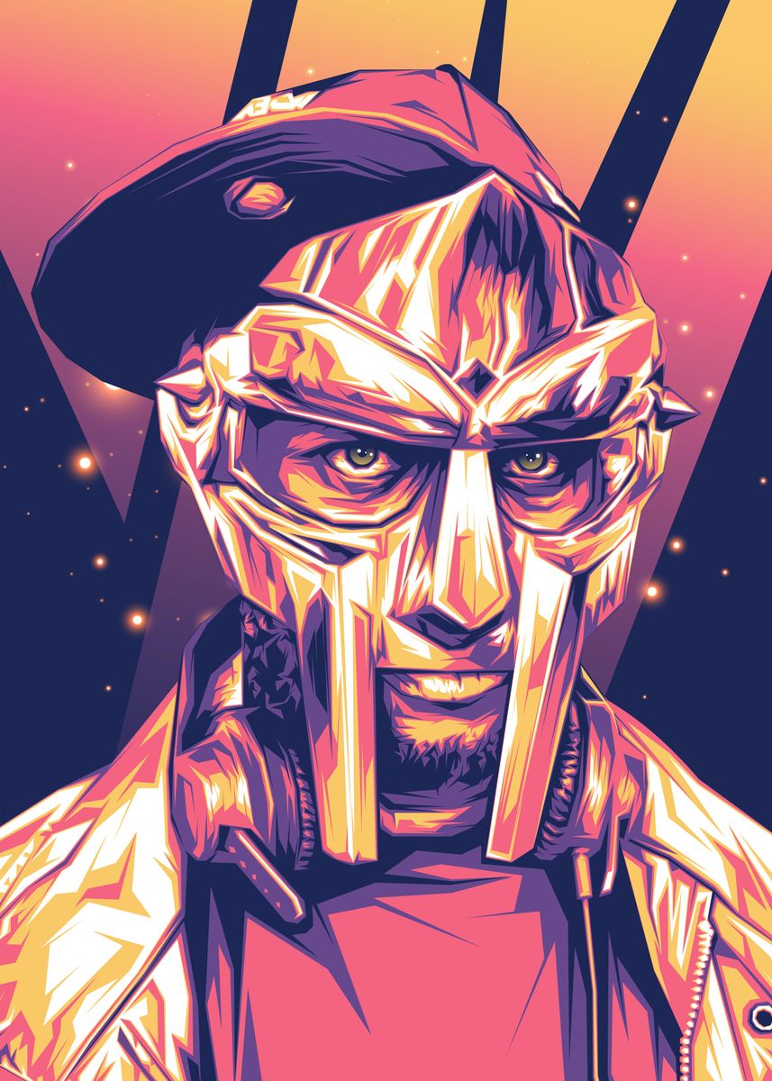 'MF Doom Music Rapper' Poster, picture, metal print, paint by Lucky ...