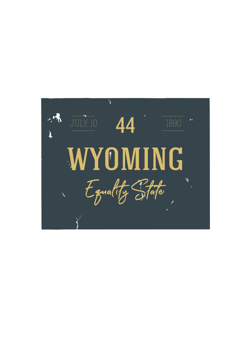 'Wyoming State Map USA' Poster by dkDesign | Displate