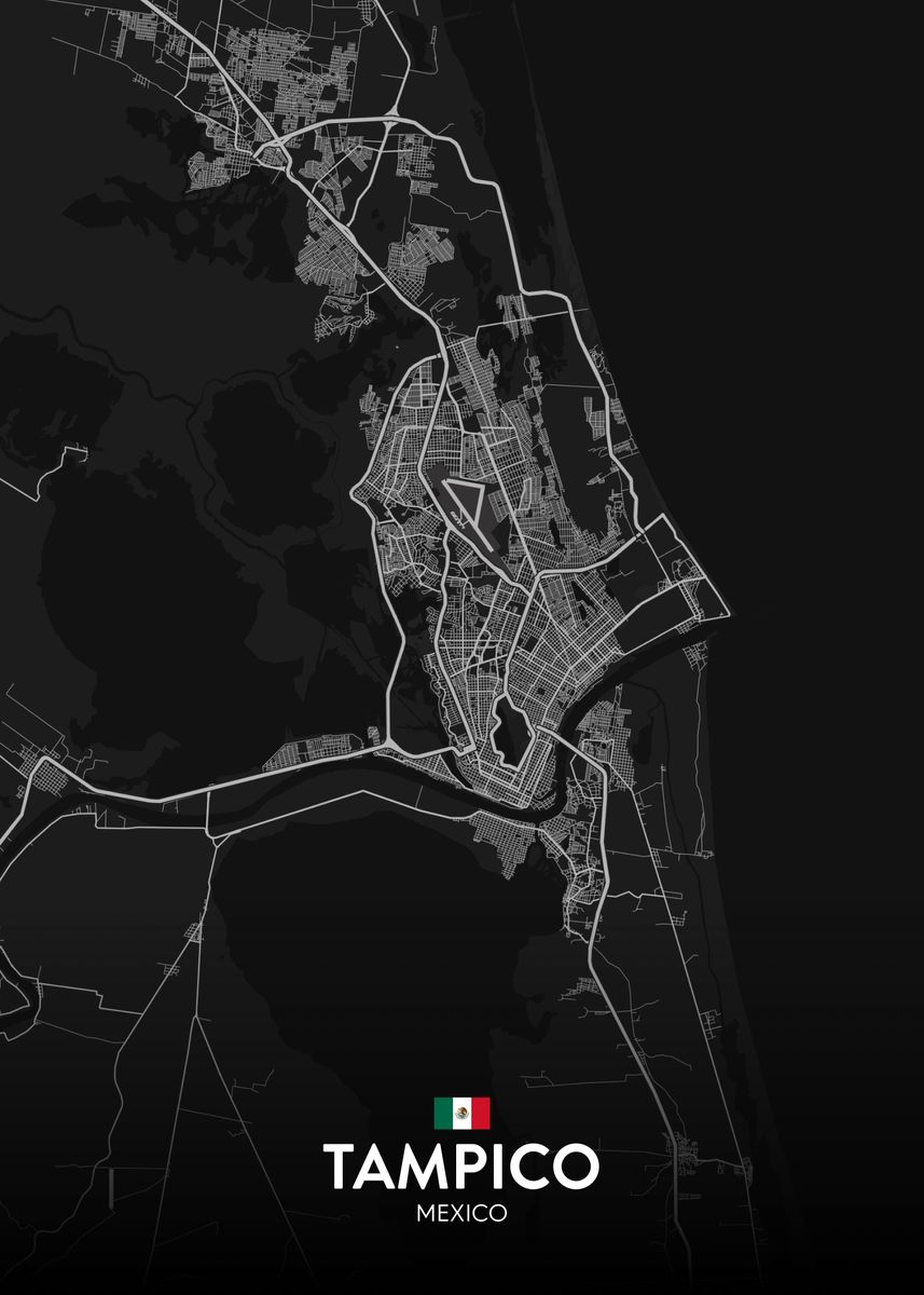 'Tampico MX' Poster, picture, metal print, paint by IMR Designs | Displate