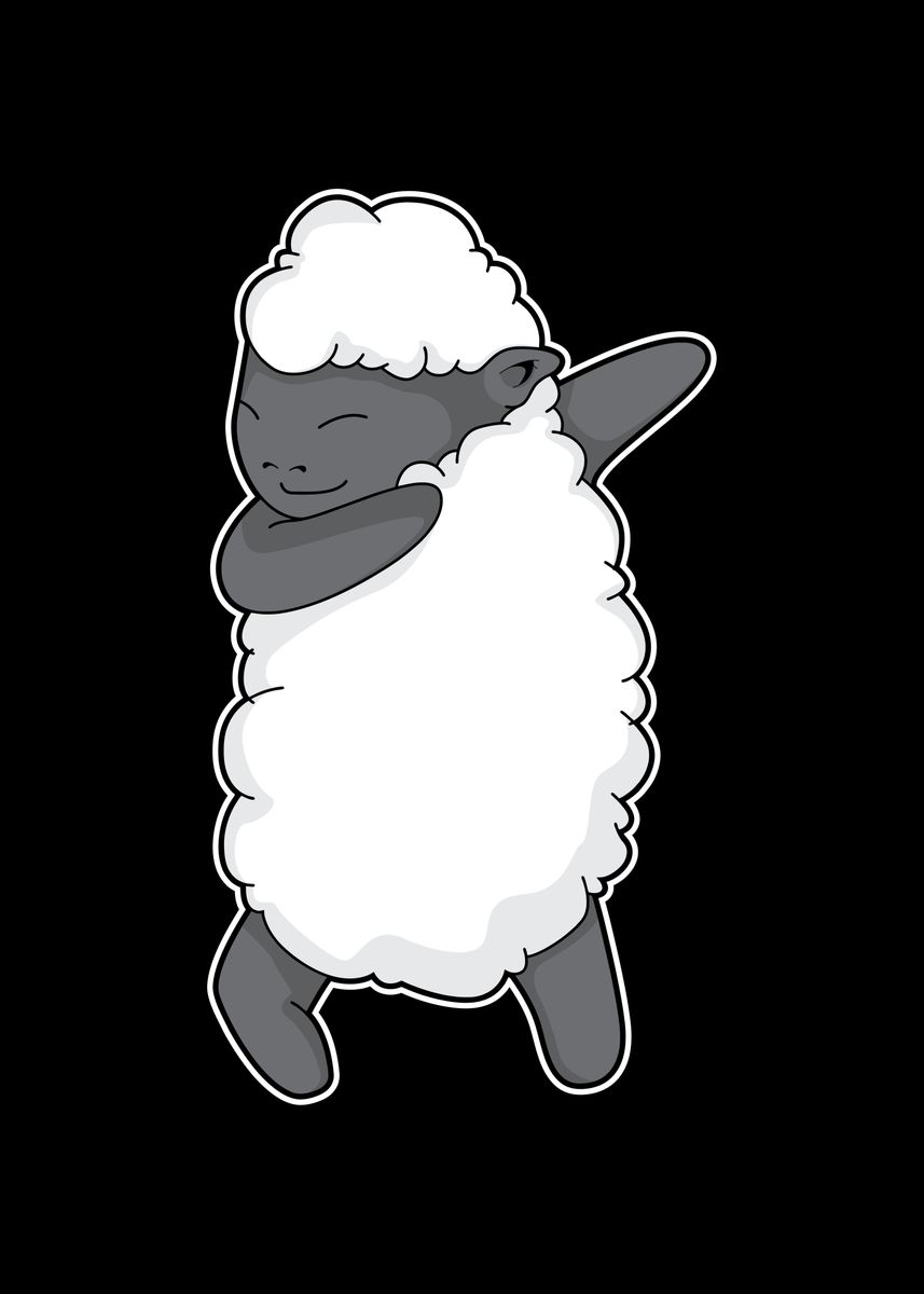 'Sheep Dabbing Lamb Dancing' Poster, picture, metal print, paint by ...