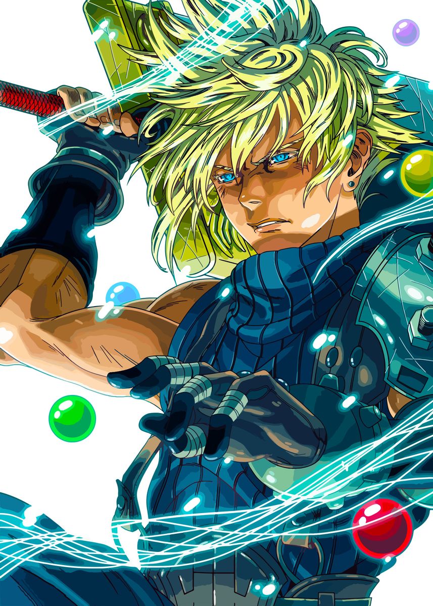 'Cloud Strife' Poster, picture, metal print, paint by du giang | Displate