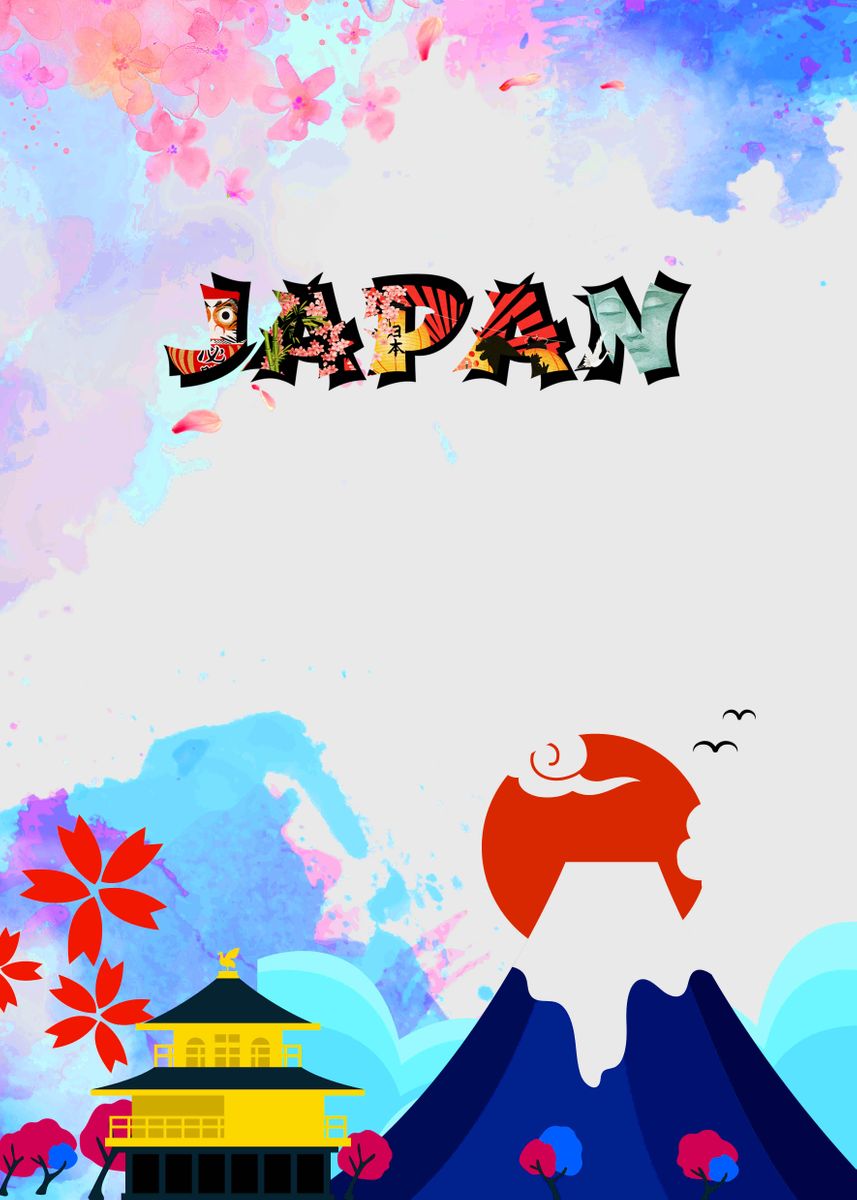 'Japanese Fuji Mountain ' Poster by Max Ronn | Displate