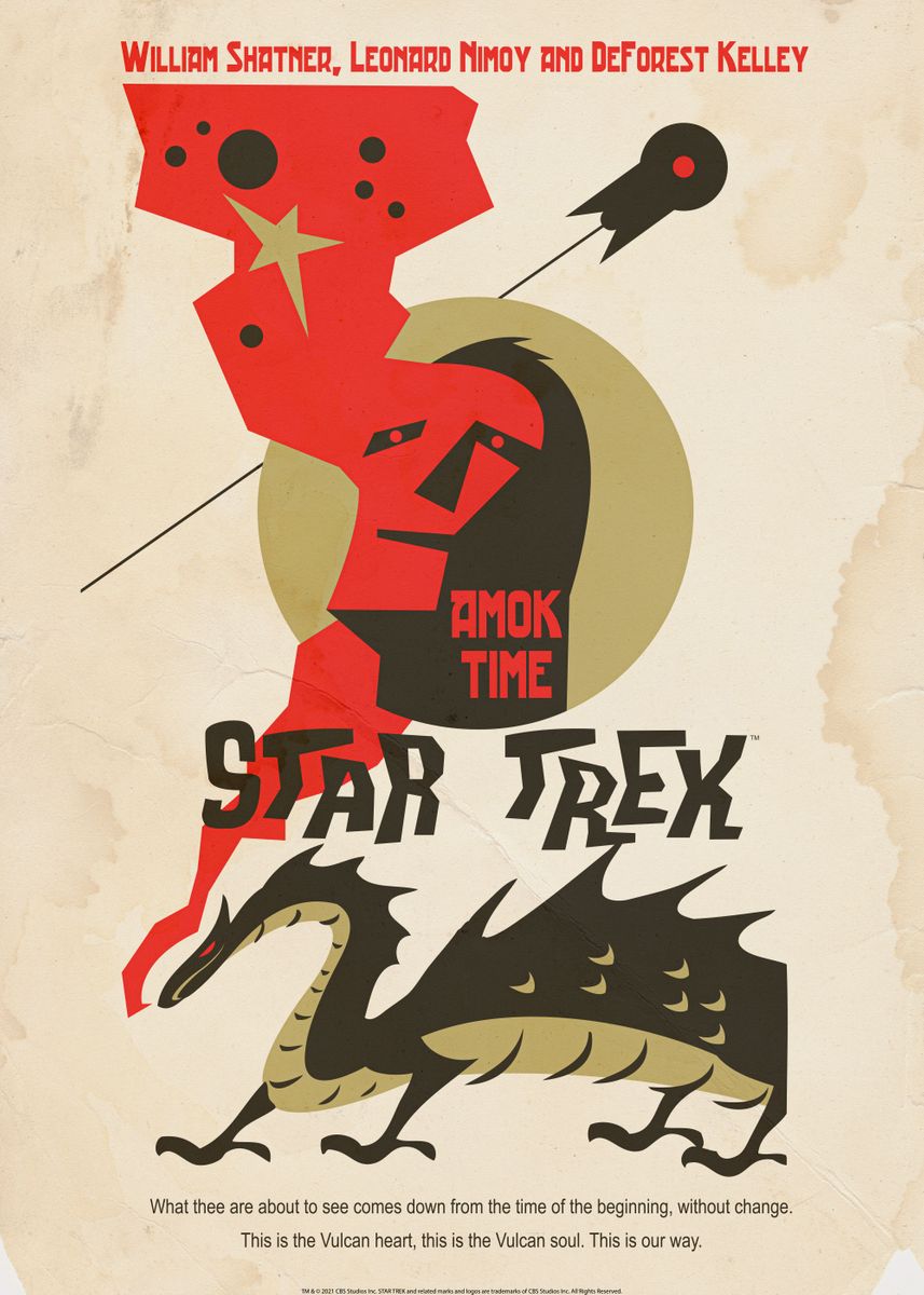 'Amok Time' Poster, picture, metal print, paint by Star Trek | Displate