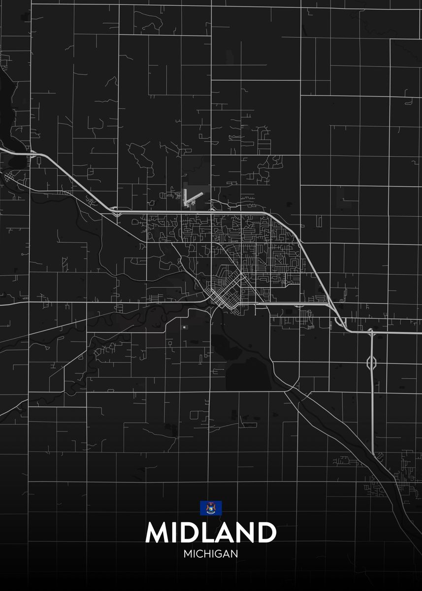 'Midland MI' Poster by IMR Designs | Displate