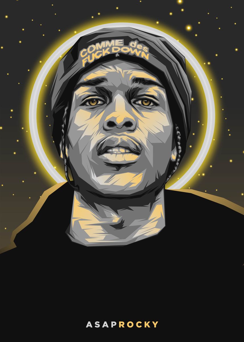 'Asap Rocky Music Rapper' Poster, picture, metal print, paint by Lucky ...