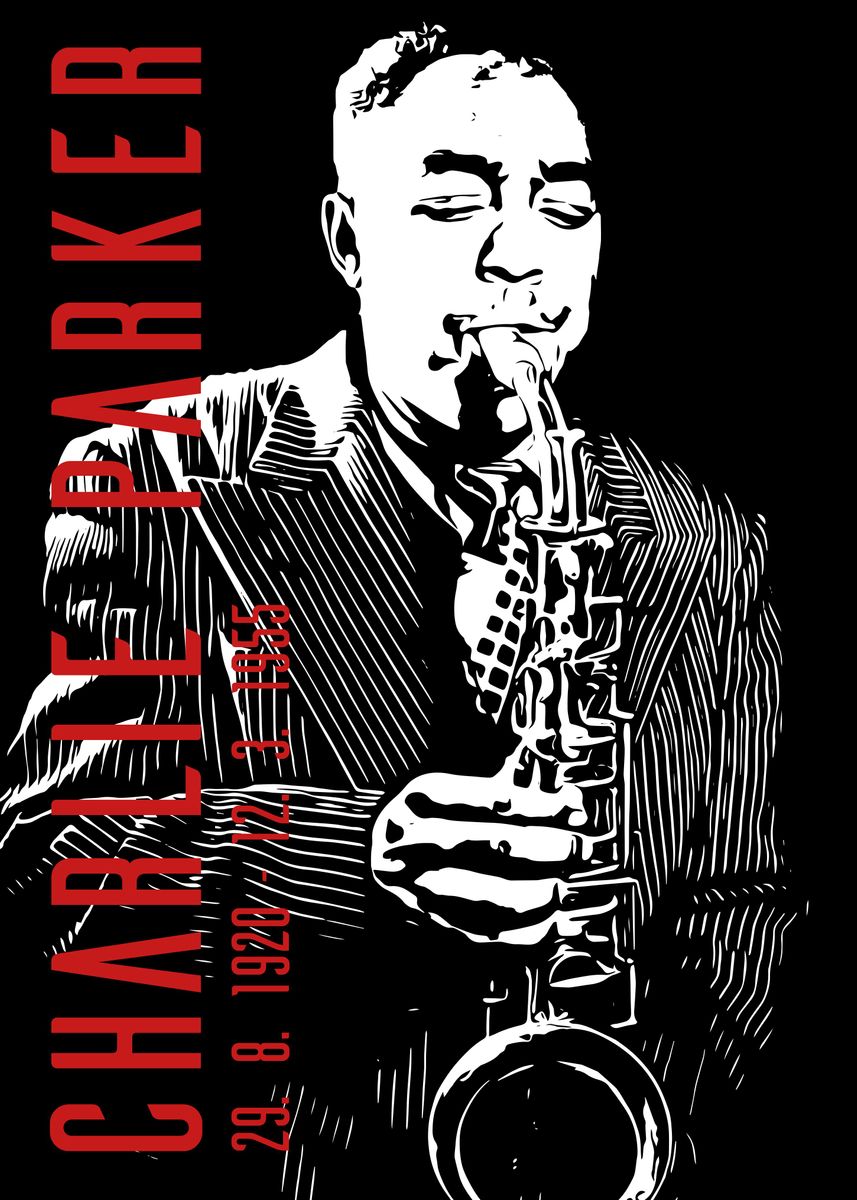 'Charlie Parker' Poster by Petra Rommelfanger | Displate
