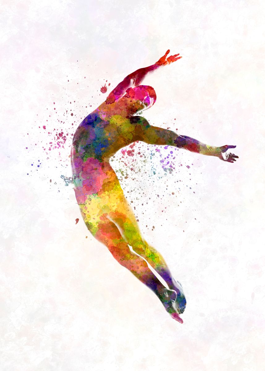 'Contemporary dance' Poster, picture, metal print, paint by Cristina ...