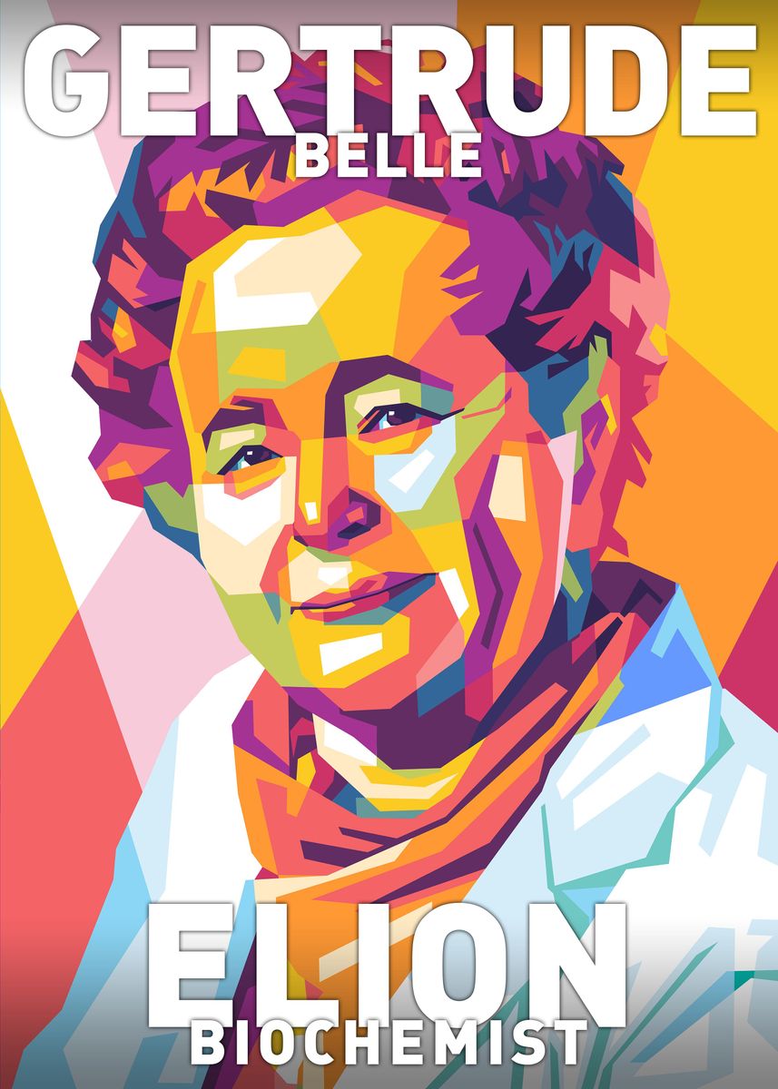 'Gertrude B Elion' Poster, picture, metal print, paint by Shecience ...