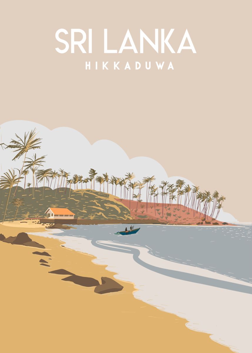 'Sri lanka Travel poster' Poster, picture, metal print, paint by ...