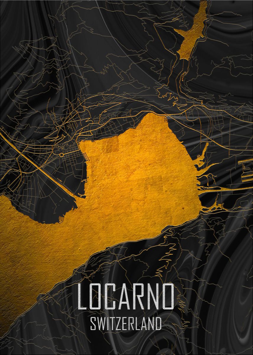 'Locarno Switzerland' Poster, picture, metal print, paint by Coconut ...