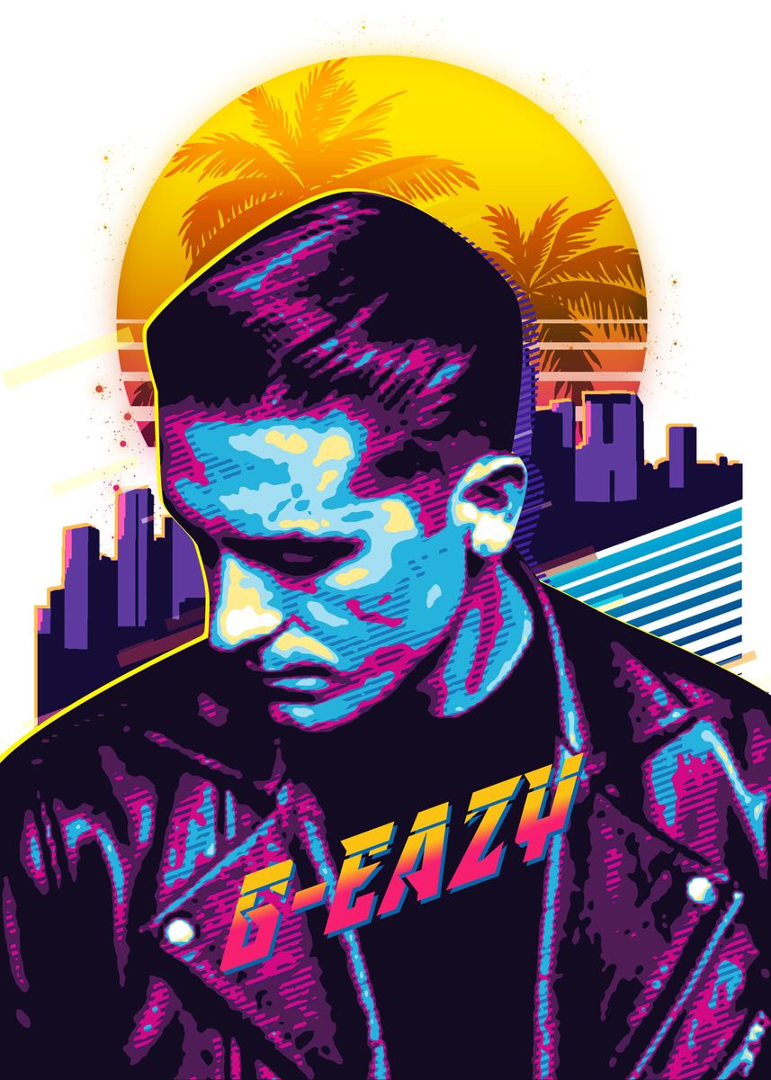 'g EAZY retro 80s' Poster, picture, metal print, paint by Most Popular ...
