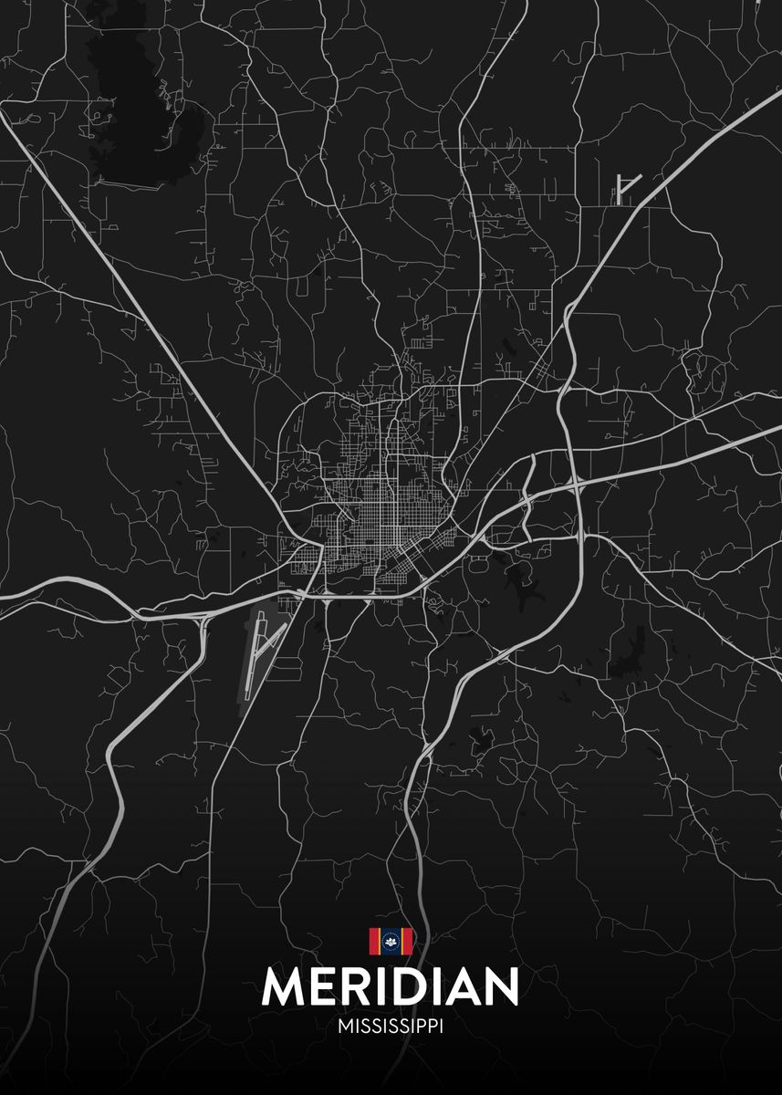 'Meridian MS' Poster, picture, metal print, paint by IMR Designs | Displate